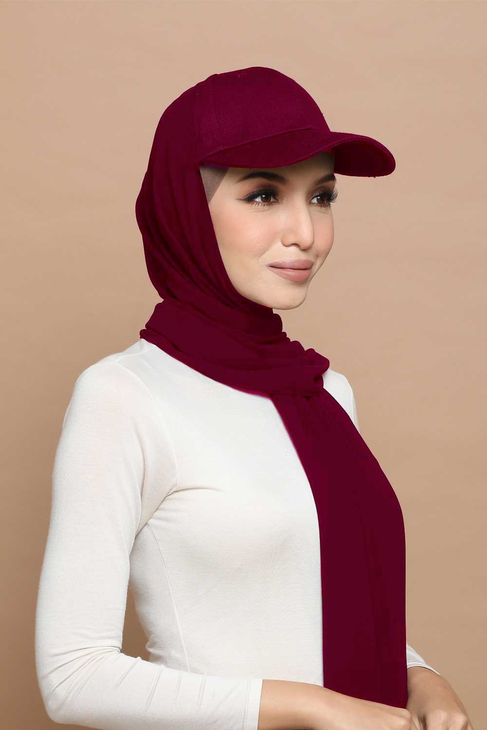 Ophelia Hijab Cap Maroon