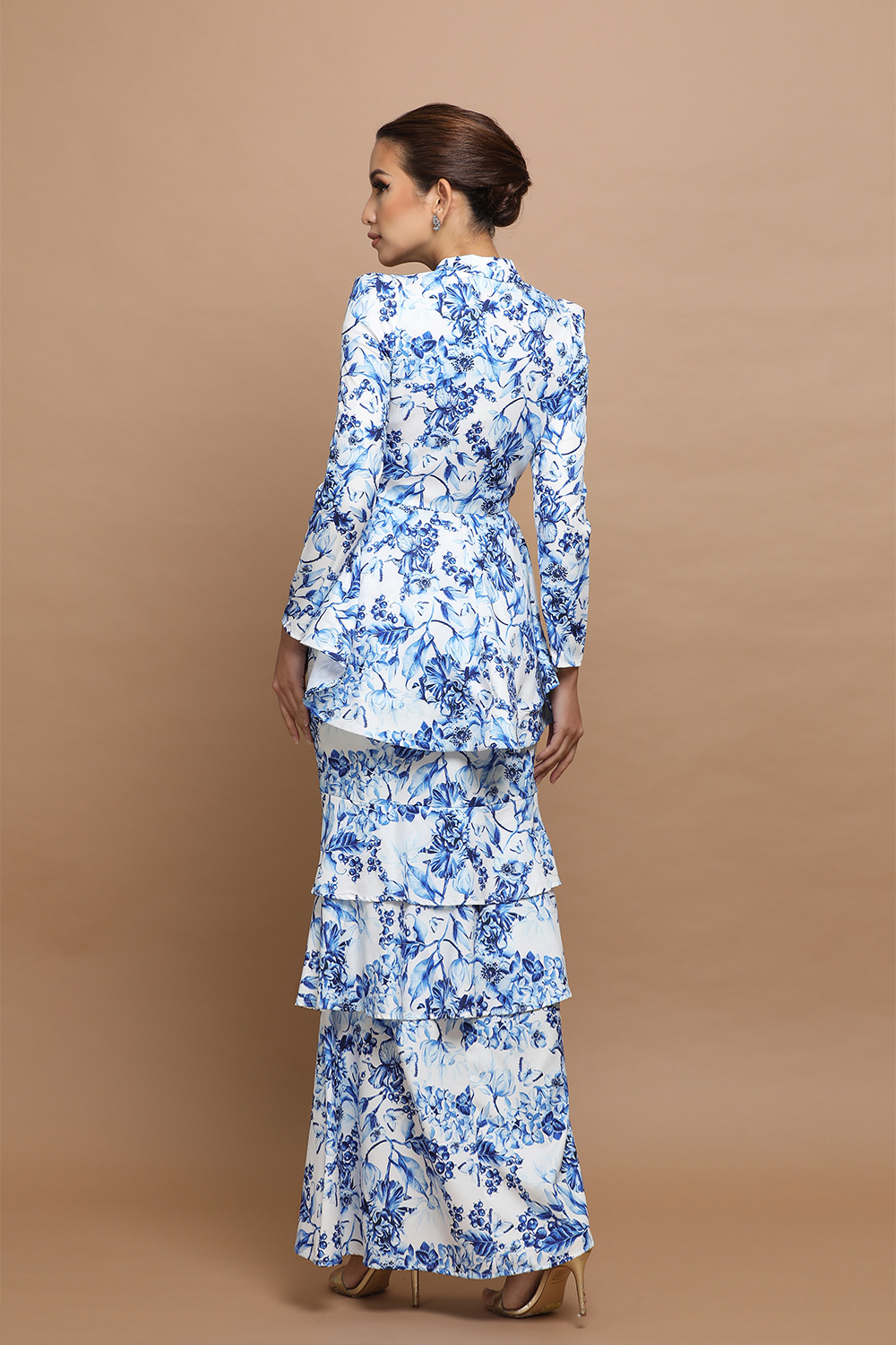 Ramona Printed Kebaya in Blue