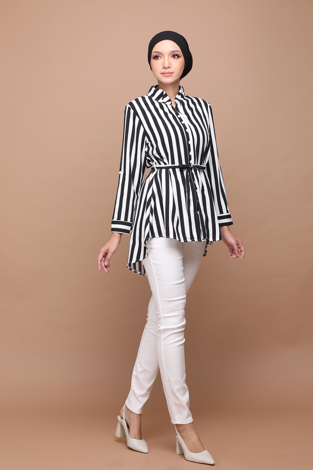 Shea Hi Low Top in Stripes